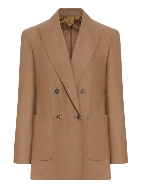 Max Mara Double-breasted Cashmere Jacket - Multicolor