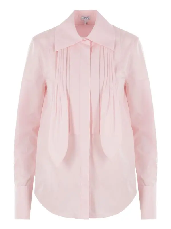 Loewe Draped Cotton Shirt - Multicolor