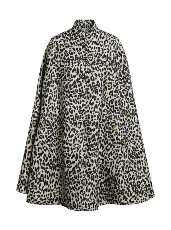 Valentino Garavani Animal-print Wool Cape - Multicolor