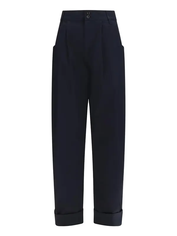 Jacob Cohen Lindsay Barrel Wide Gabardine Trousers - Blue