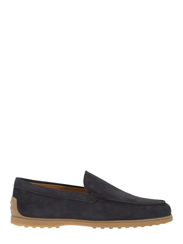 TOD'S Suede Leather Slipper Moccasin - Blue