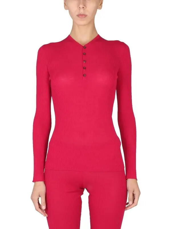 Dsquared2 Slim Fit Henley Shirt - Pink