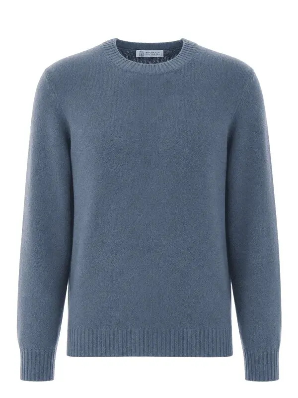 Brunello Cucinelli Wool, Alpaca And Cashmere Sweater - Blue