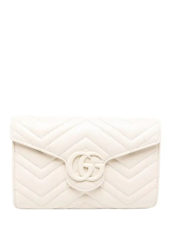 Gucci Gg Marmont Leather Wallet On Chain - Multicolor