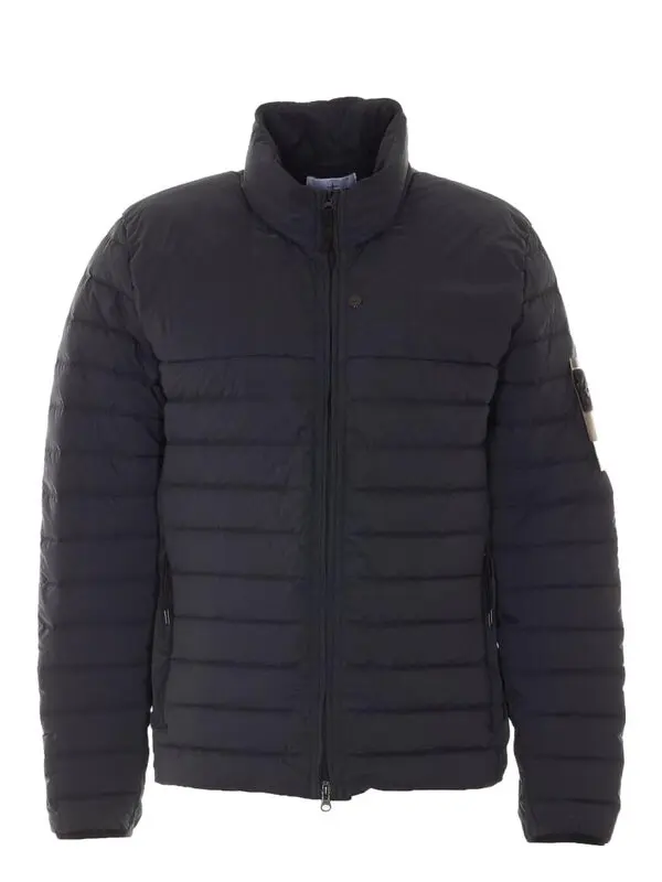 Stone Island Seamless Tunnel Logo Down Jacket - Blue
