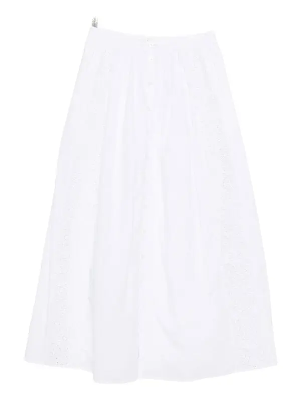 Celine Broderie Anglaise Midi Skirt - Multicolor