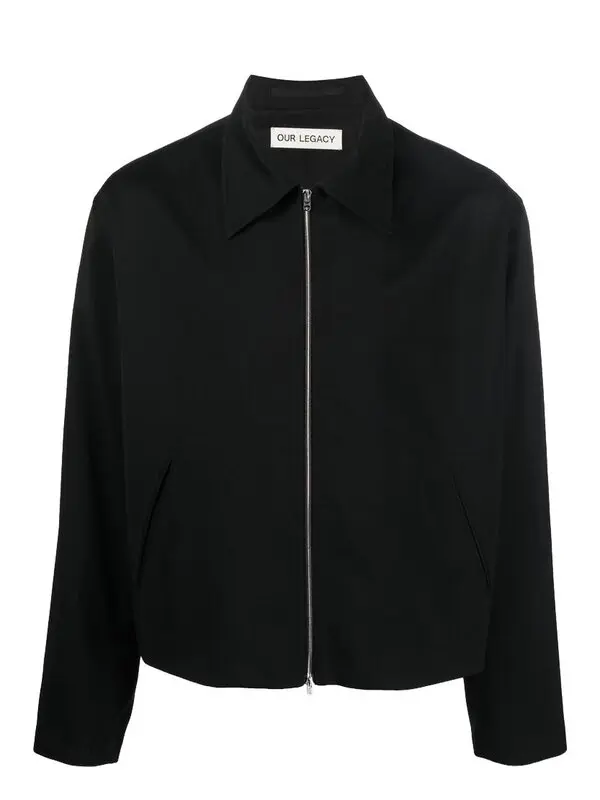 Our Legacy Virgin Wool Bomber Jacket - Black