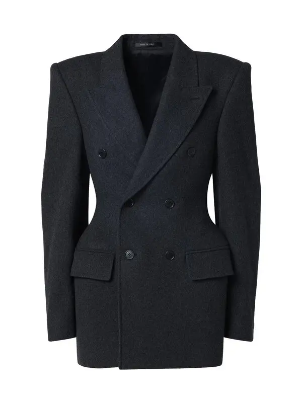 Balenciaga Double-breasted Cashmere Jacket - Gray