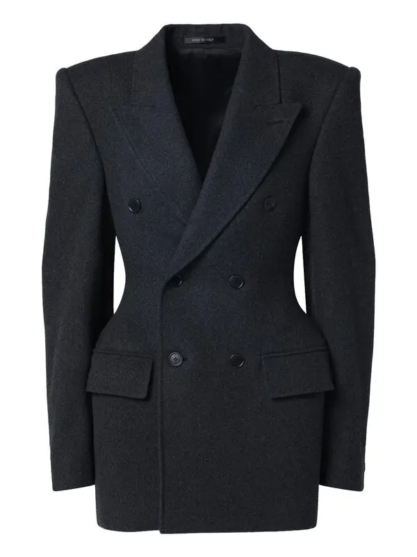 Balenciaga Double-breasted Cashmere Jacket - Gray