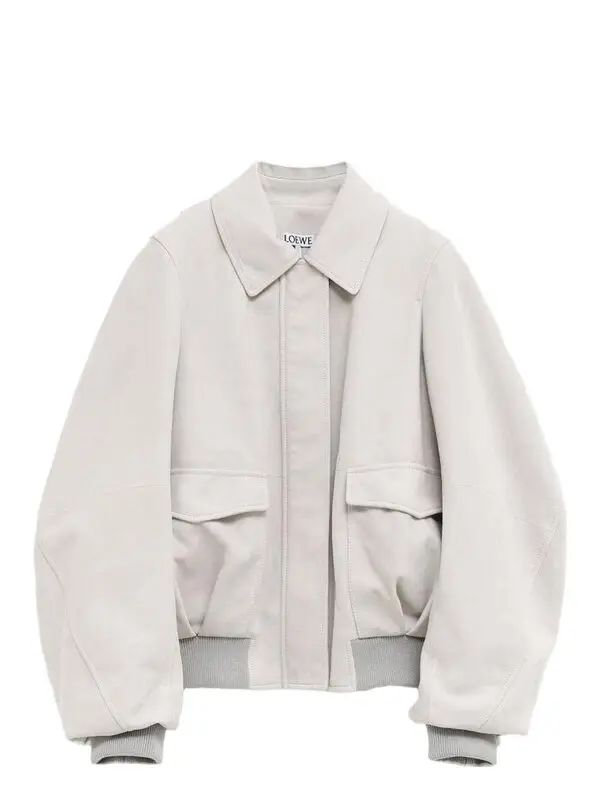 Loewe Suede Leather Bomber Jacket - Multicolor