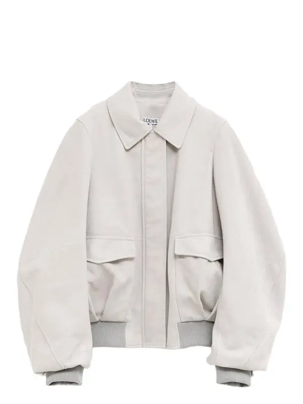 Loewe Leather Bomber Jacket - Multicolor