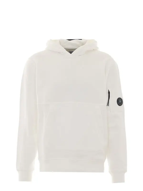 C.P. COMPANY Lens Hoodie - White