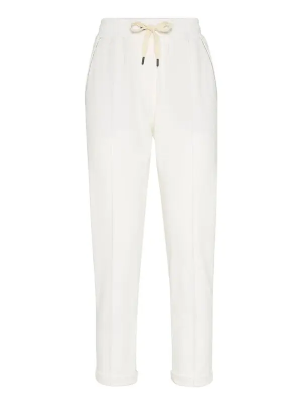Brunello Cucinelli Cotton Drawstring Trousers - Multicolor
