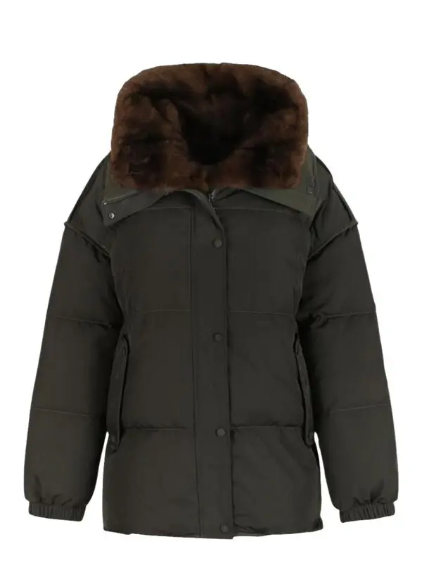 YVES SALOMON Fur Trimmed Puffer Jacket - Multicolor