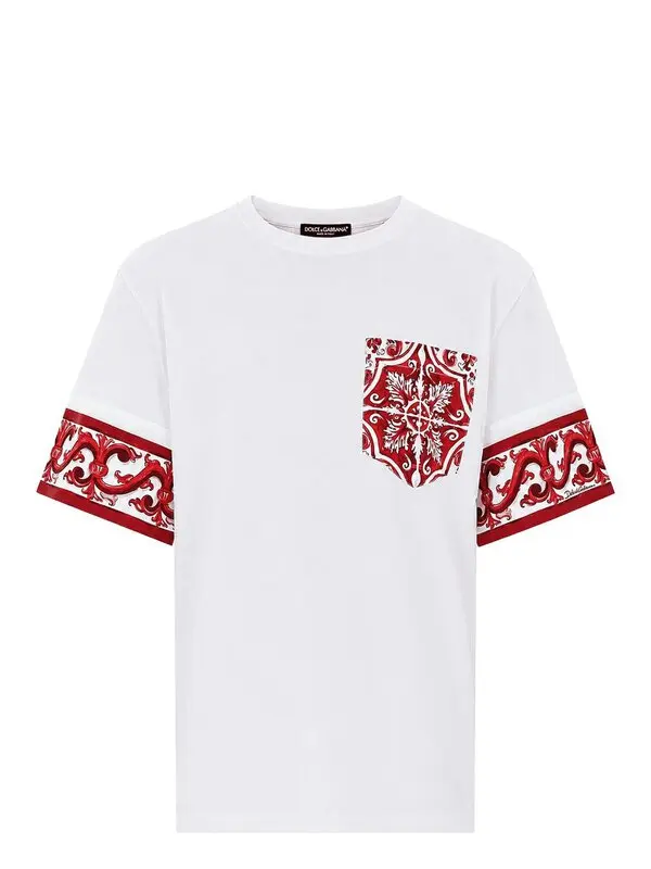 Dolce & Gabbana Maiolica Print T-shirt - White