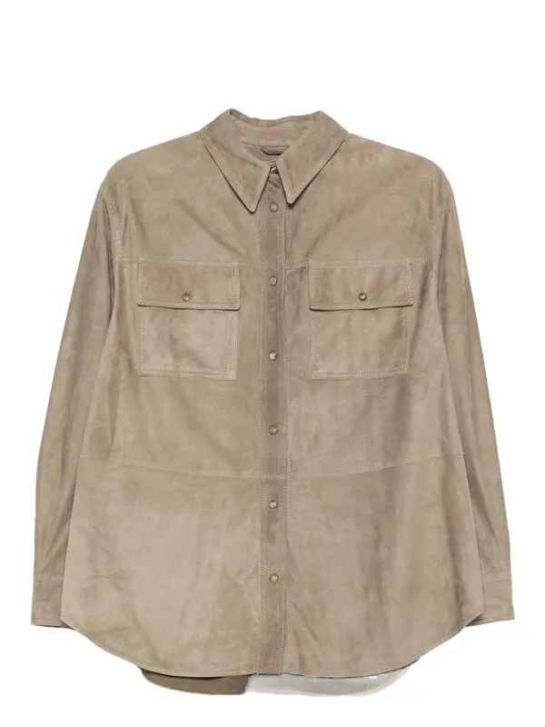 Brunello Cucinelli Leather Shirt - Multicolor