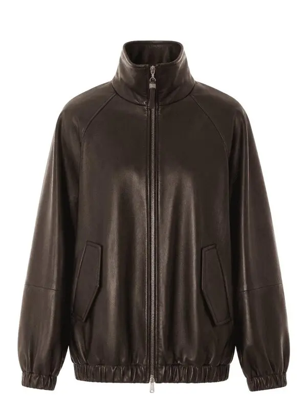 Brunello Cucinelli Leather Jacket - Black
