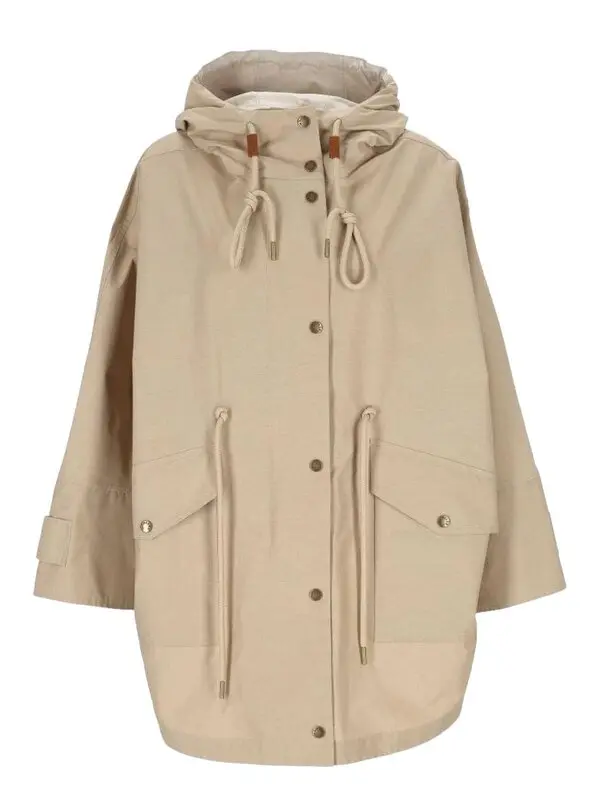 Moncler Brunnera Long Parka Coat - Multicolor