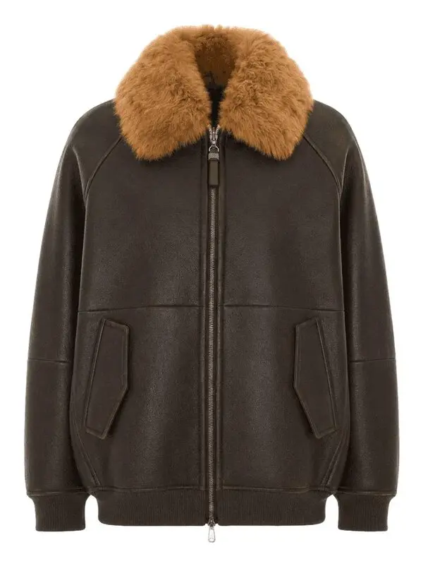 Brunello Cucinelli Leather Jacket - Brown