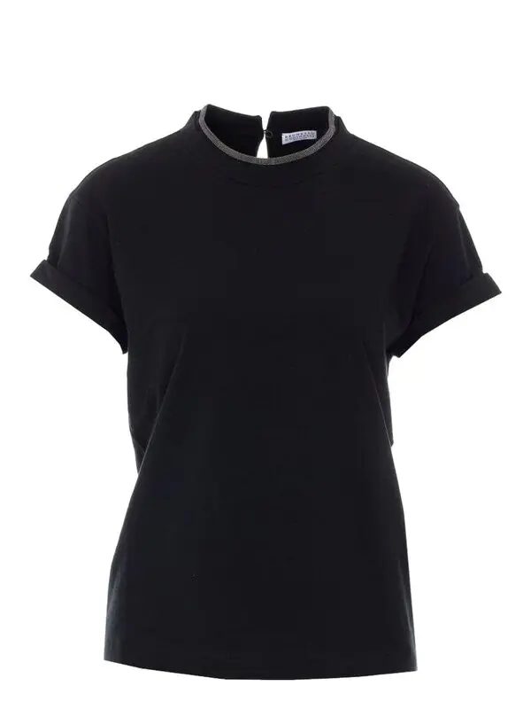 Brunello Cucinelli Monile Turtleneck T-shirt - Black