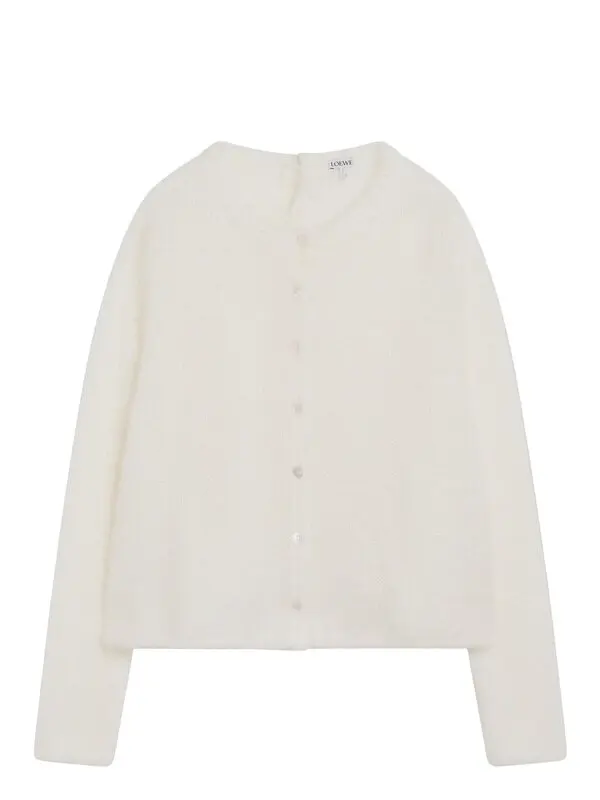 Loewe Mohair-blend Cardigan - Silver