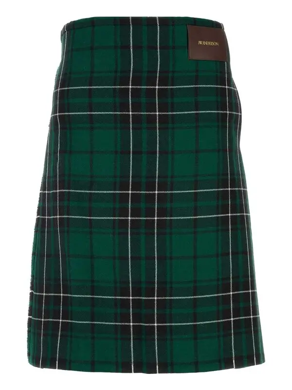 JW Anderson Embroidered Wool Skirt - Multicolor