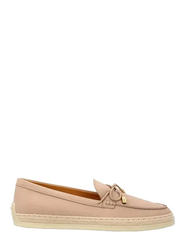 TOD'S Calfskin Slip-on Loafers - Cream