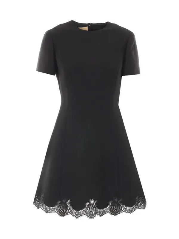 Valentino Garavani Midi Dress With Embroidery - Black