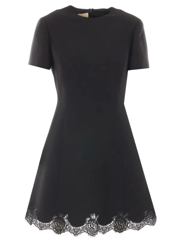 Valentino Garavani Midi Dress With Embroidery - Black