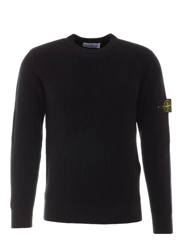 Stone Island Logo Sweater - Blue
