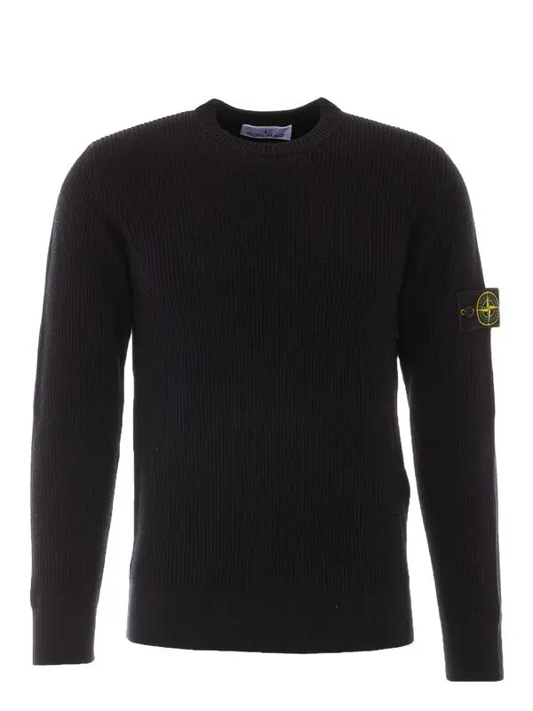 Stone Island Logo Sweater - Blue