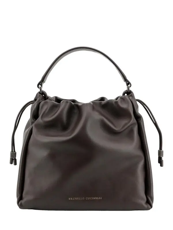 Brunello Cucinelli Bucket Mellow Leather Shoulder Bag - Multicolor
