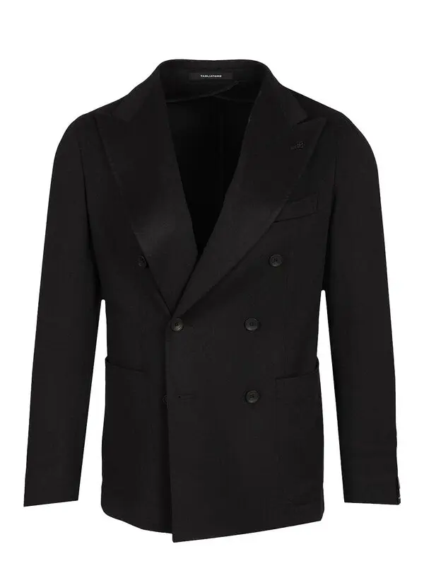Tagliatore Double-breasted Wool And Cashmere Blazer - Blue