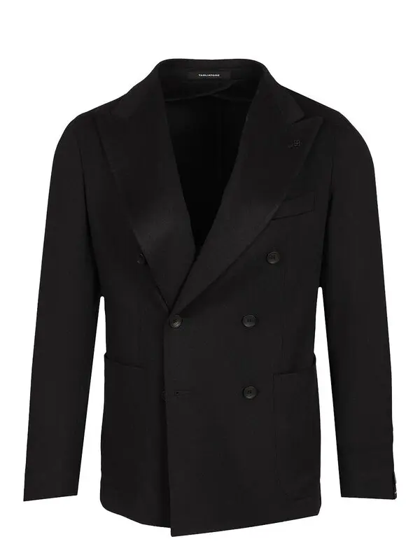 Tagliatore Double-breasted Wool And Cashmere Blazer - Blue