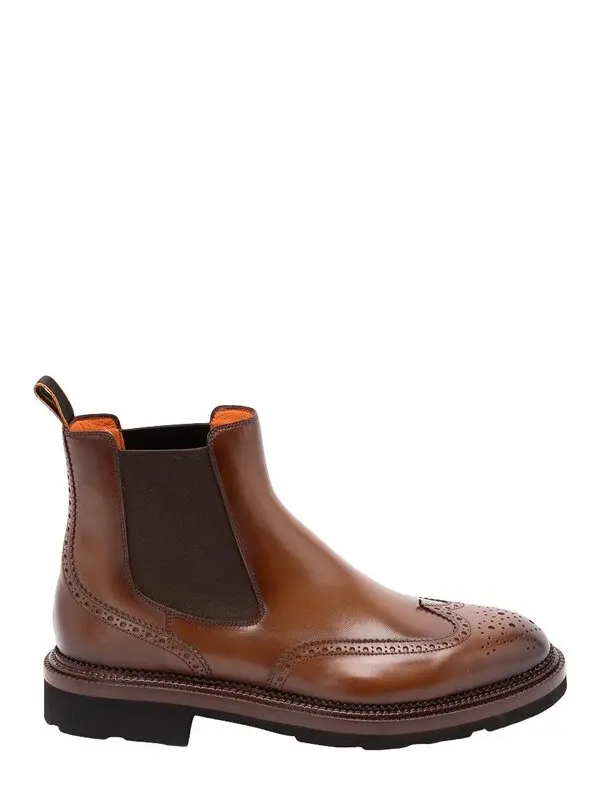 Santoni Lambskin Chelsea Boots - Multicolor