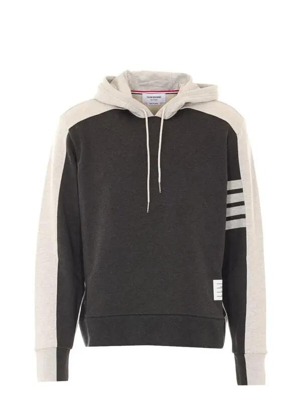 Thom Browne Logo Hoodie - Gray