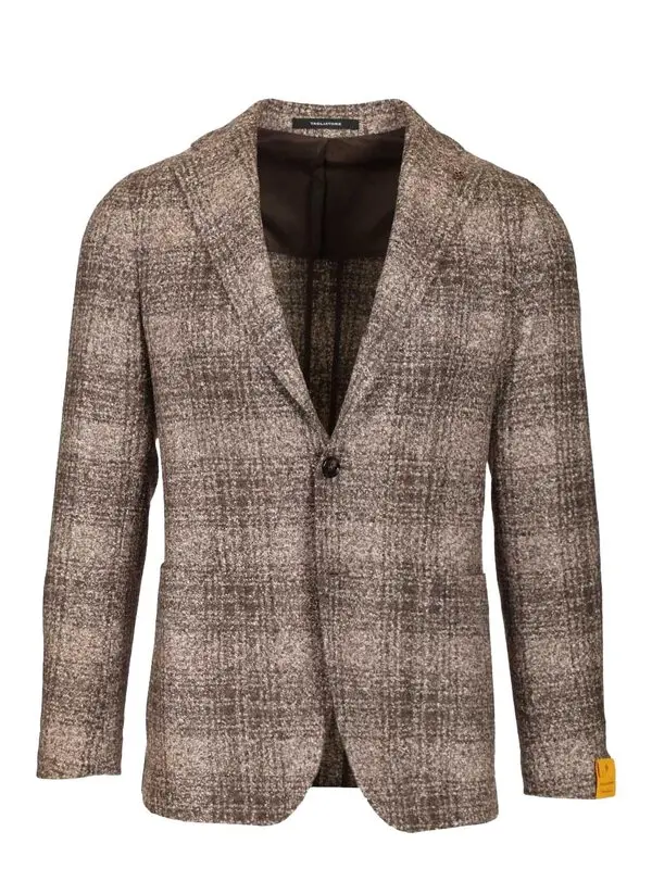 Tagliatore Blazer In Wool And Silk Jersey - Brown