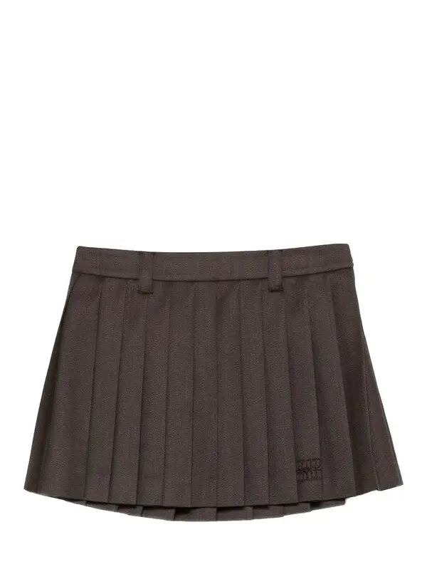 Miu Miu Wool Mini Skirt - Multicolor