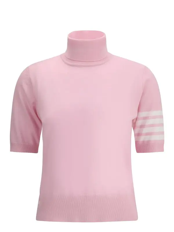 Thom Browne Virgin Wool Turtleneck Sweater - Pink