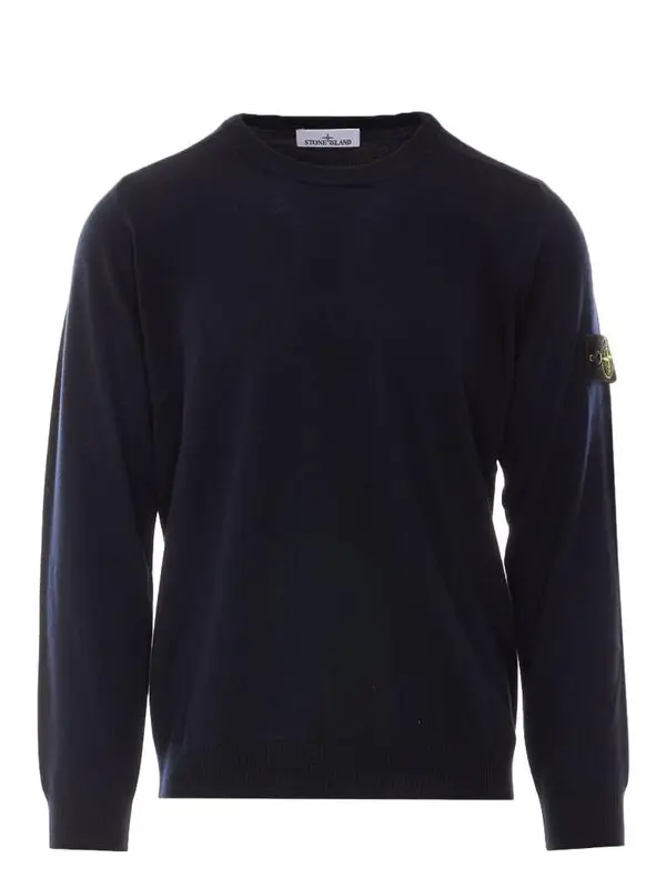 Stone Island Logo Sweater - Blue