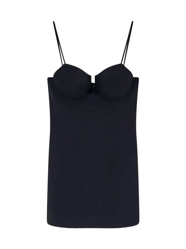 Givenchy Cutaway Satin Mini Dress - Black