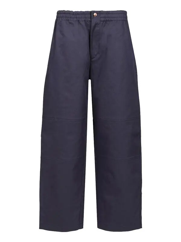 Moncler Cotton Gabardine Trousers - Blue