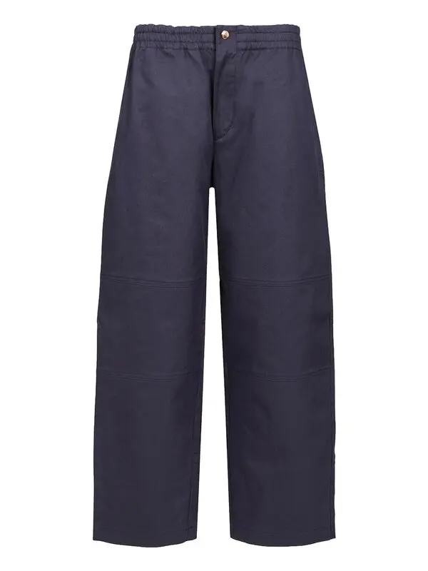 Moncler Cotton Gabardine Trousers - Blue