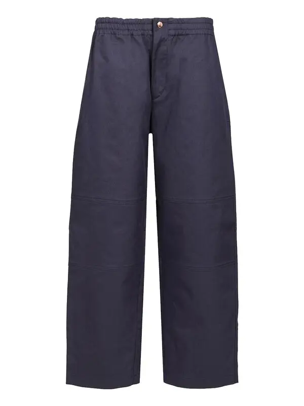 Moncler Cotton Gabardine Trousers - Blue