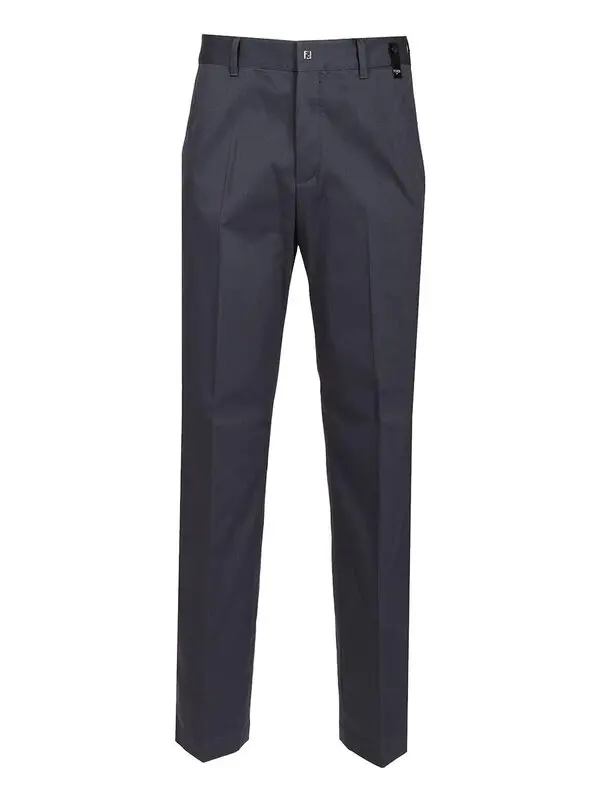 Fendi Gabardine Cigarette Trousers - Blue