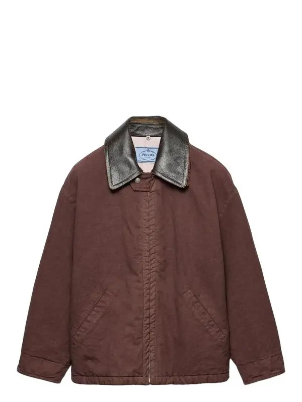 Prada Oversized Zip Fastening Jacket - Brown