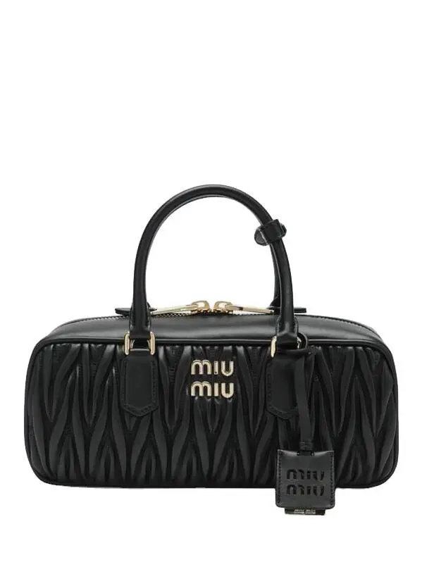 Miu Miu Matelassé Nappa Leather Bag - Black