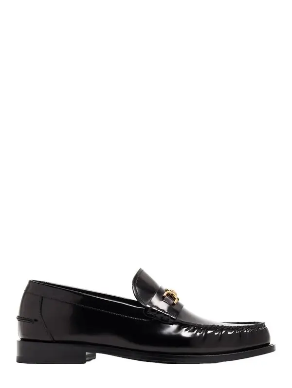Versace Leather Loafers - Black