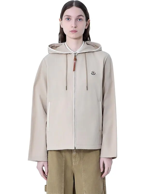 Moncler Sarracenia Hooded Zip Jacket - Cream
