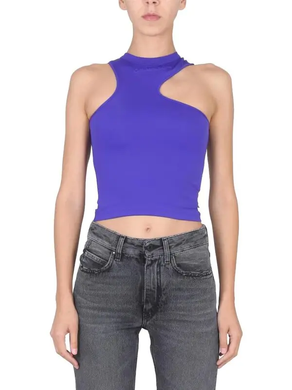 Off-White Embossed Logo Top - Purple